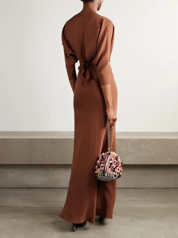 CORTANA Mara Silk-crepe Maxi Dress