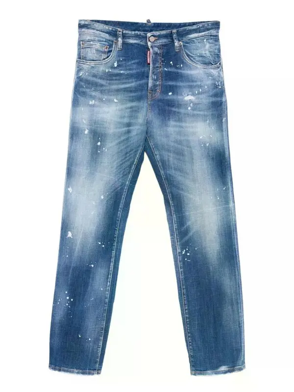Dsquared2 Paint Splatter Straight-leg Jeans