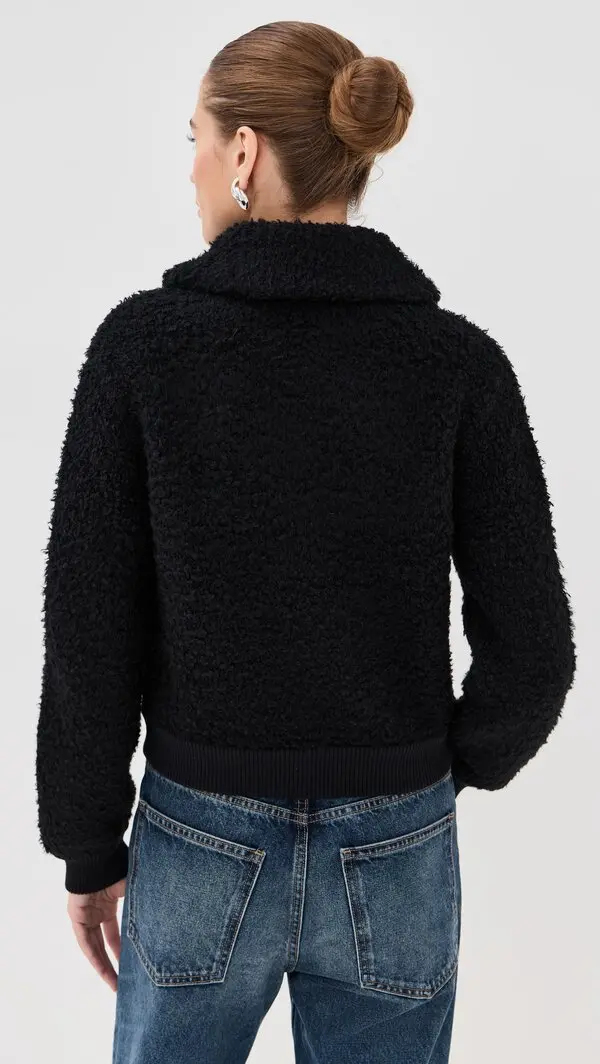 Sablyn Collared Sherpa Zip-up Jacket