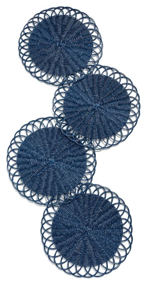 KIM SEYBERT Alfresco Placemats Set Of 4 - Blue