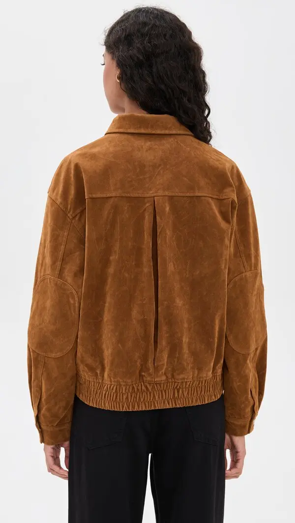 BAILEY ROSE Faux Suede Jacket - Camel