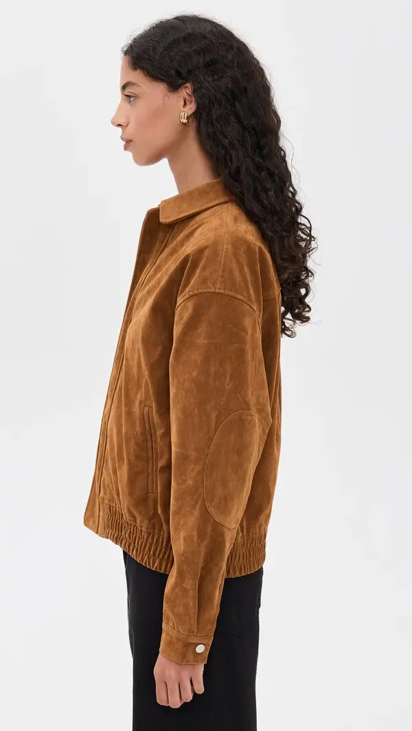BAILEY ROSE Faux Suede Jacket - Camel