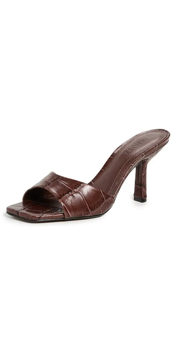Schutz Posseni Mule Sandals - Root Brown