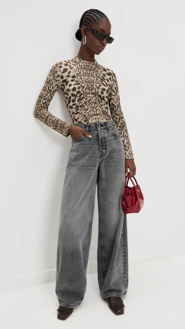 Sea Claude Leopard Print Turtleneck