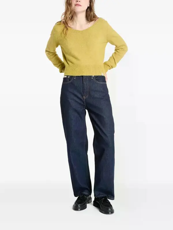 Calvin Klein Cropped V-neck Sweater