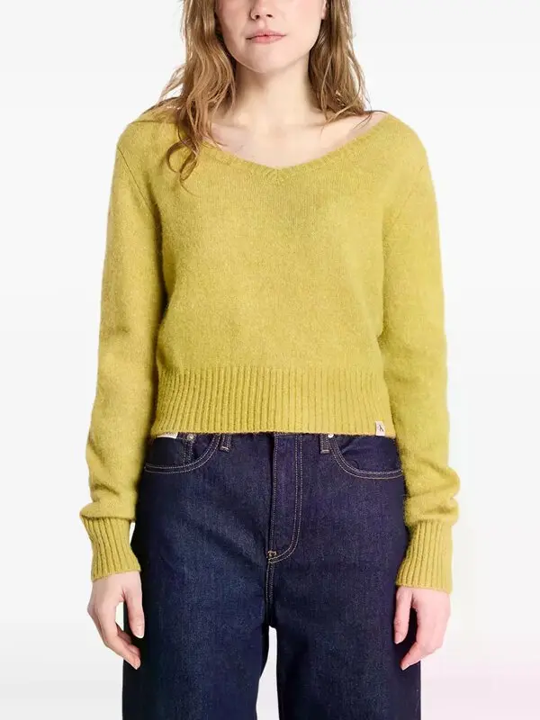 Calvin Klein Cropped V-neck Sweater
