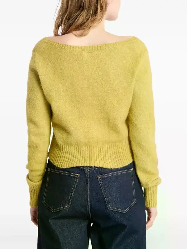 Calvin Klein Cropped V-neck Sweater