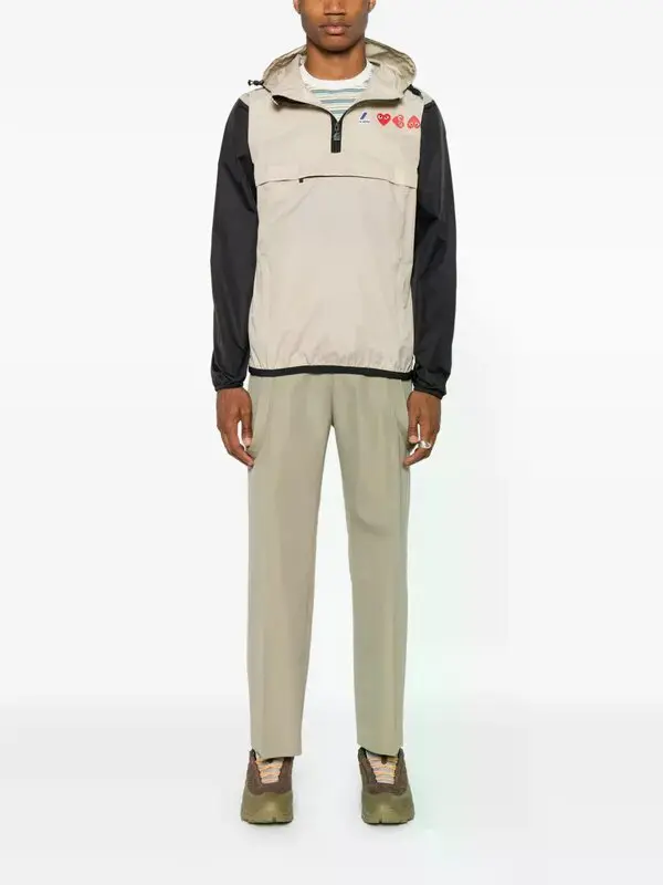 Play Comme Des Garcon X K-way Heart-patch Lightweight Jacket - Neutrals