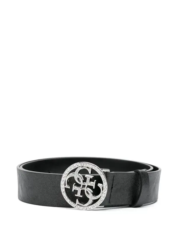 Guess Logo-buckle Belt - Black