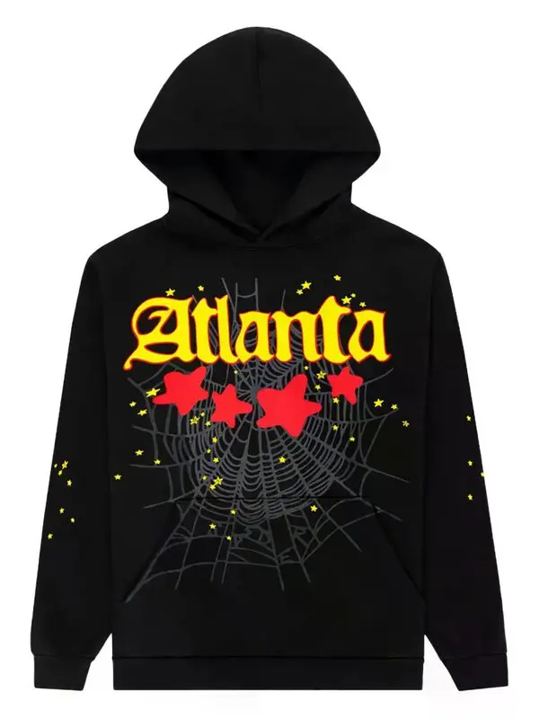sp5der 星柄プリント フード付きパーカー　新品 Sサイズ Sp5der Star-Print Hoodie In Black | Editorialist