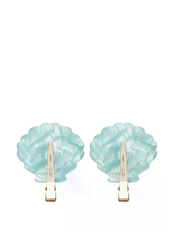 SALT & WAVE Seashell Hair Clips - Blue