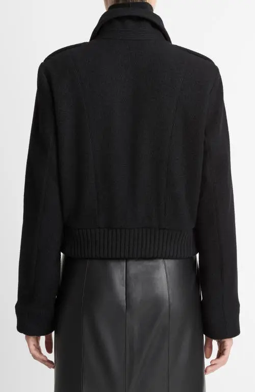 Vince Wool-blend Cropped Jacket
