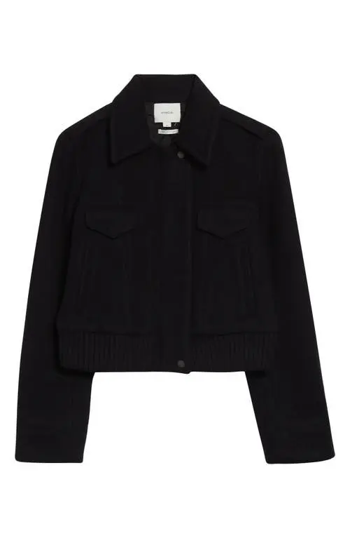 Vince Wool-blend Cropped Jacket