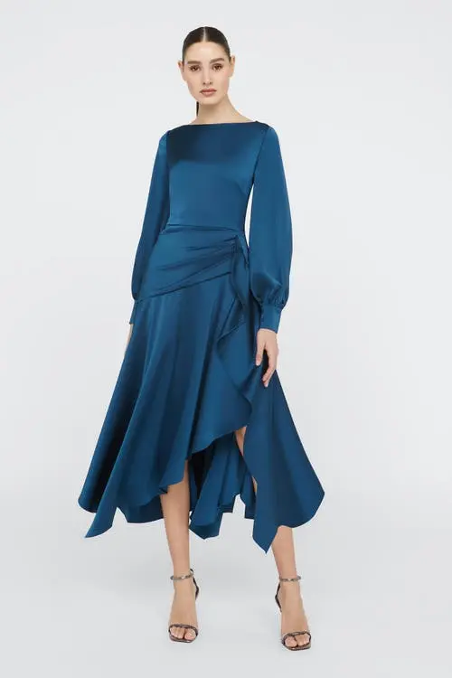 Theia Florence Handkerchief Dress