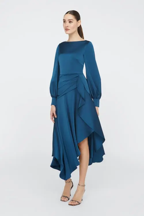 Theia Florence Handkerchief Dress