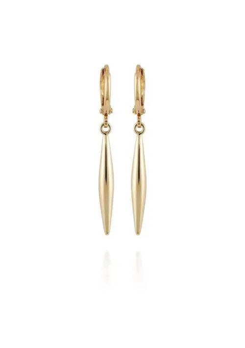 Vince Camuto Linear Drop Huggie Earrings - 14k Gold Plated
