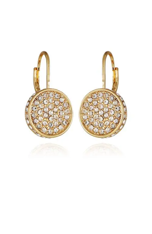 Vince Camuto Pave Drop Earrings - 14k Gold Plated