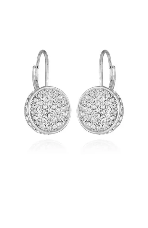Vince Camuto Pave Drop Earrings - Silver Tone