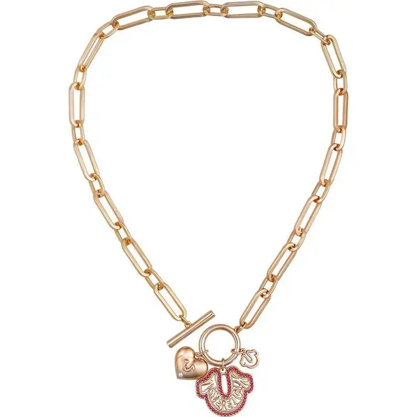 True Religion Charmy Link Necklace - Goldtone