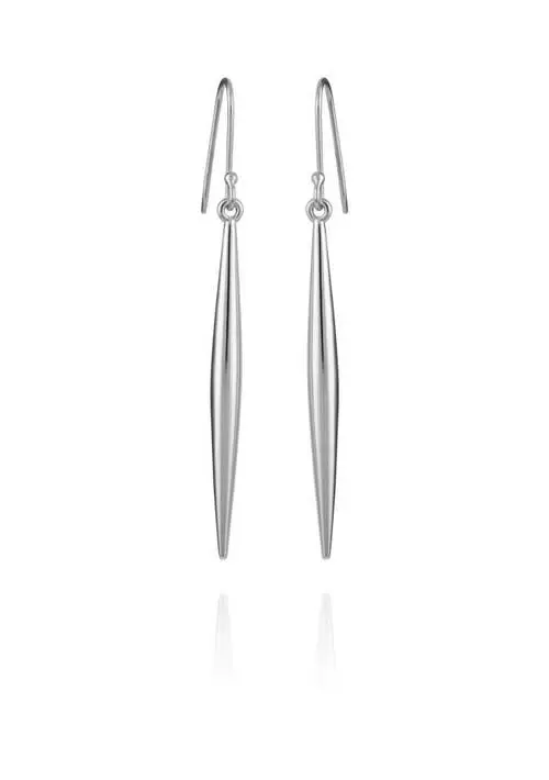 Vince Camuto Linear Drop Earrings - Silver Tone