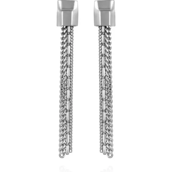 Vince Camuto Tassel Drop Earrings - Silver Tone