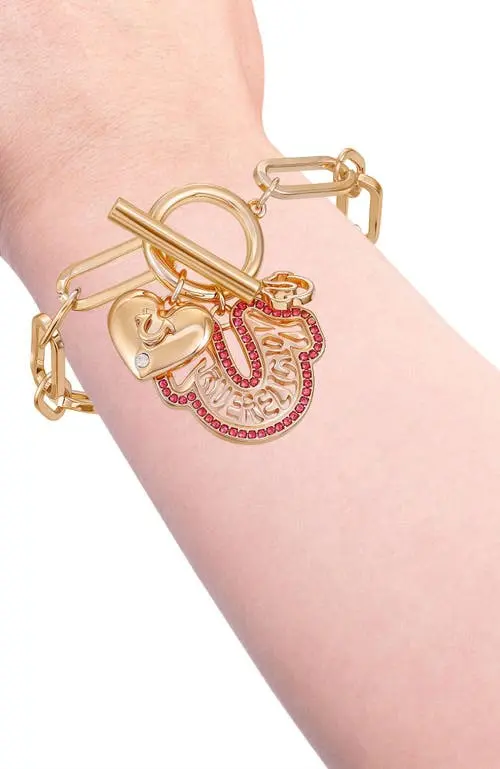 True Religion Link Charm Bracelet - Rosegoldtone