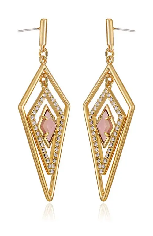 Vince Camuto Diamond Drop Earrings - 14k Gold Plated