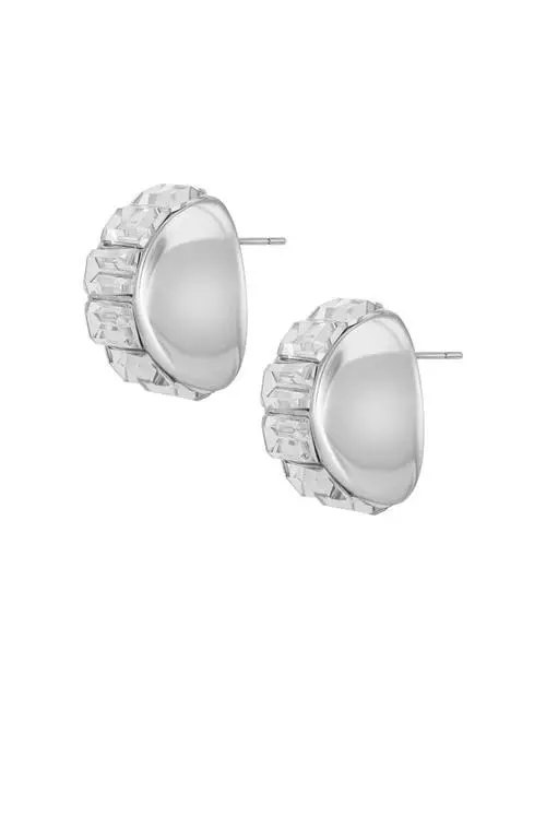 Vince Camuto Baguette Crystal Stud Earrings