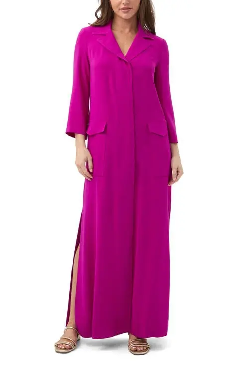 Trina Turk Annecy Long Sleeve Maxi Dress - Geranium