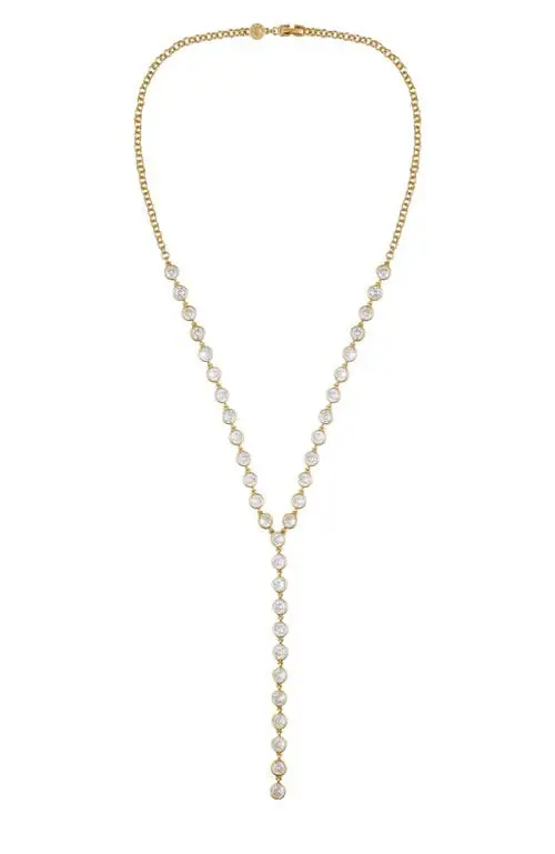 Vince Camuto Cascading Cubic Zirconia Y-drop Necklace - 14k Gold Plated