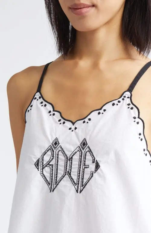 BODE Diamond Monogram Cotton Poplin Tank