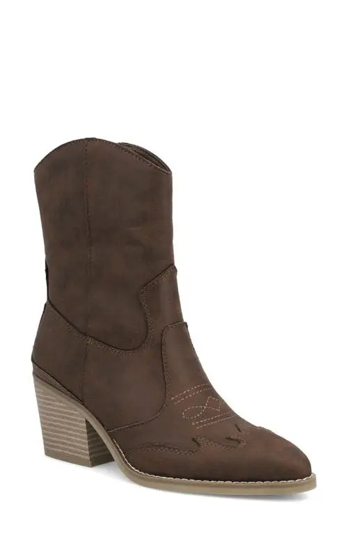 Mia Clorinda Western Boots - Chocolate