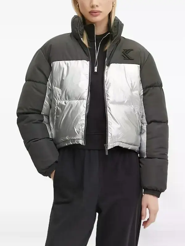 KARL KANI Metallic-panel Puffer Jacket