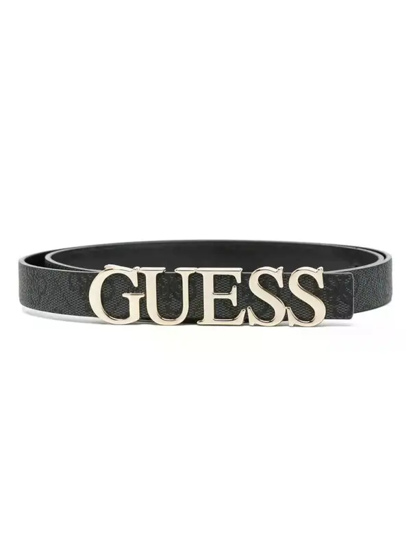 Guess Logo-print Belt - Black