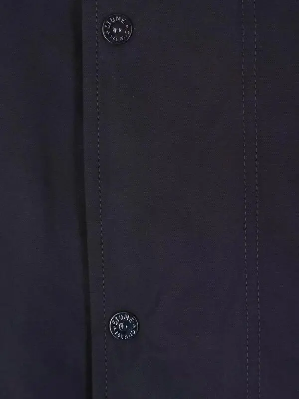 Stone Island Hooded Cotton Jacket - Blue