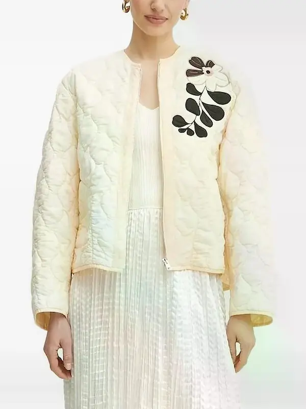 FORTE_FORTE Floral-embroidered Bomber Jacket