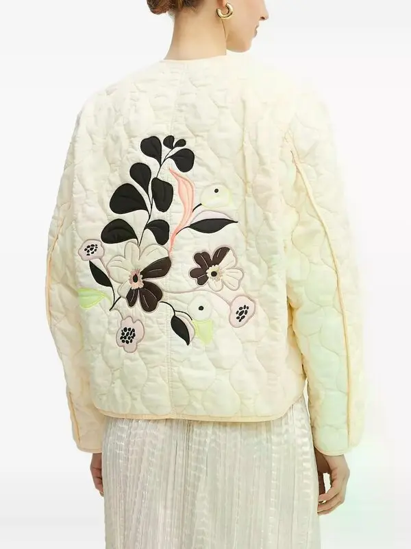 FORTE_FORTE Floral-embroidered Bomber Jacket