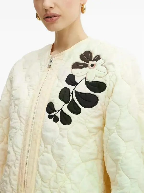 FORTE_FORTE Floral-embroidered Bomber Jacket
