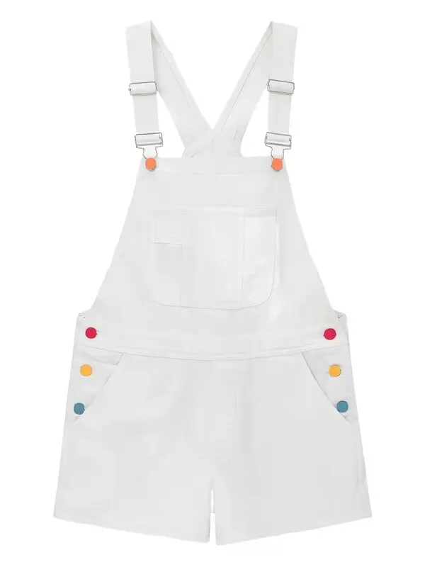 HEY JOANIE Rainbow Playsuit - White