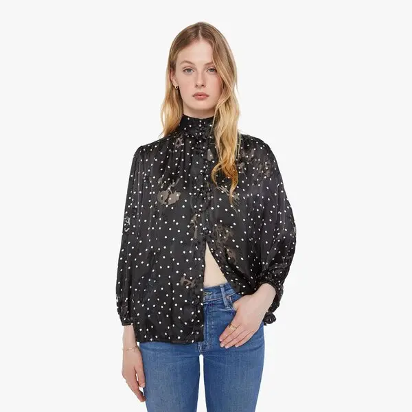 Natalie Martin Iris Polka Dot Silk Top