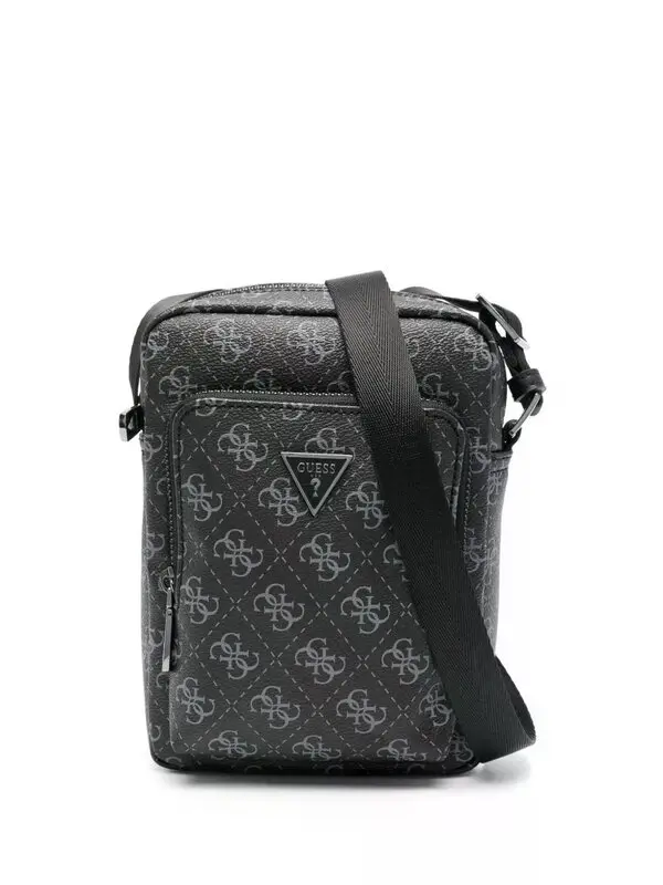 Guess Monogram Messenger Bag - Black