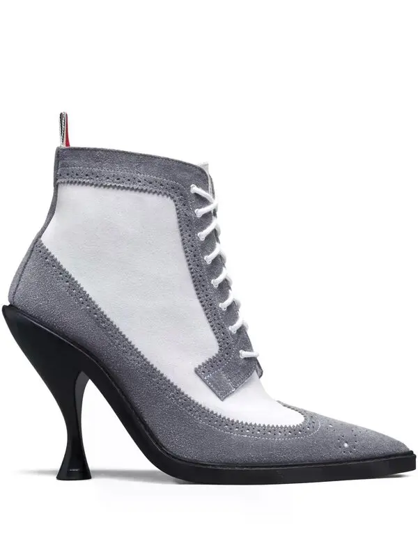 Thom Browne 90mm Wingtip Boots - Grey