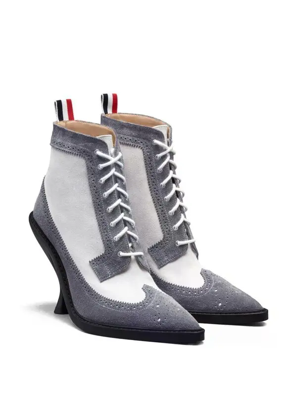 Thom Browne 90mm Wingtip Boots - Grey