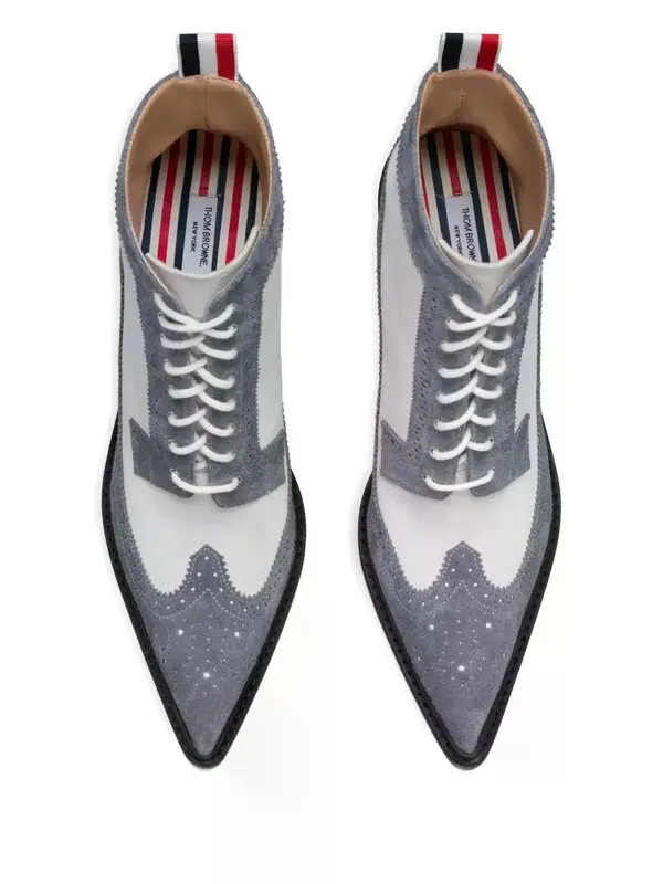 Thom Browne 90mm Wingtip Boots - Grey