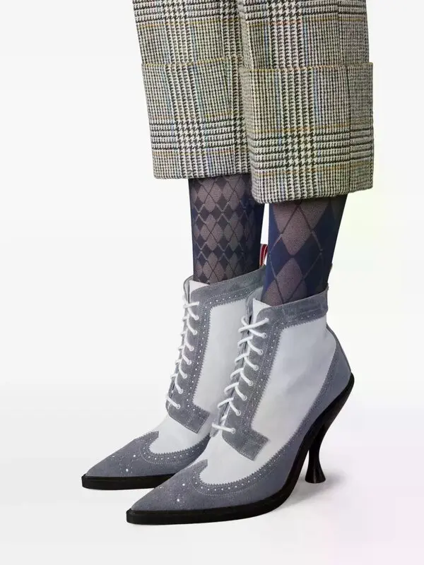 Thom Browne 90mm Wingtip Boots - Grey