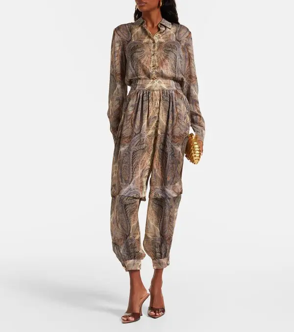 Zimmermann Hypnotic Paisley Silk Satin Shirt - Multicoloured