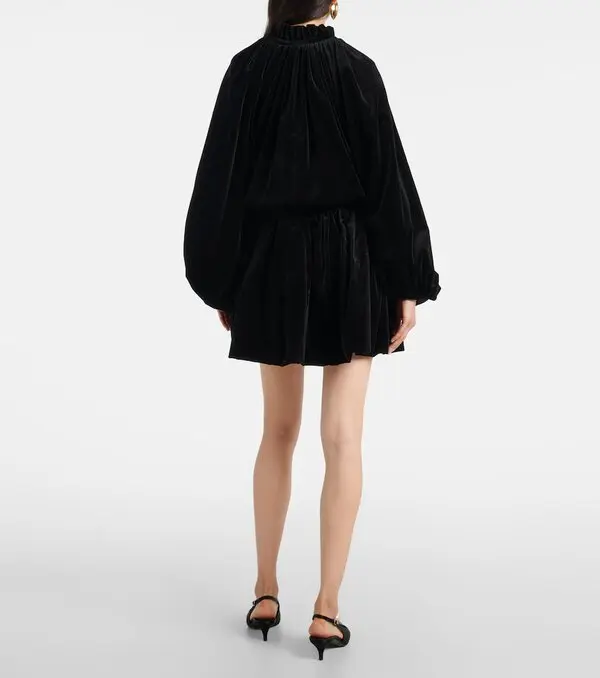 PATOU Cotton Velvet Miniskirt
