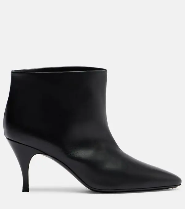 HERBERT LEVINE Silhouette 80 Leather Ankle Boots - Black