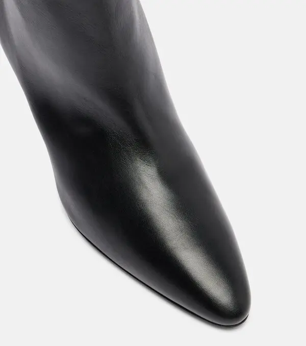 HERBERT LEVINE Silhouette 80 Leather Ankle Boots - Black
