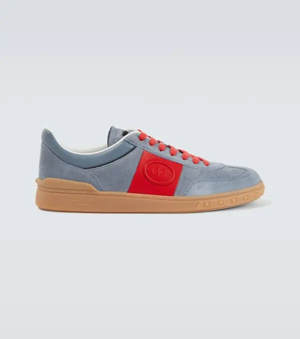 Valentino Garavani Upvillage Suede And Leather Sneakers